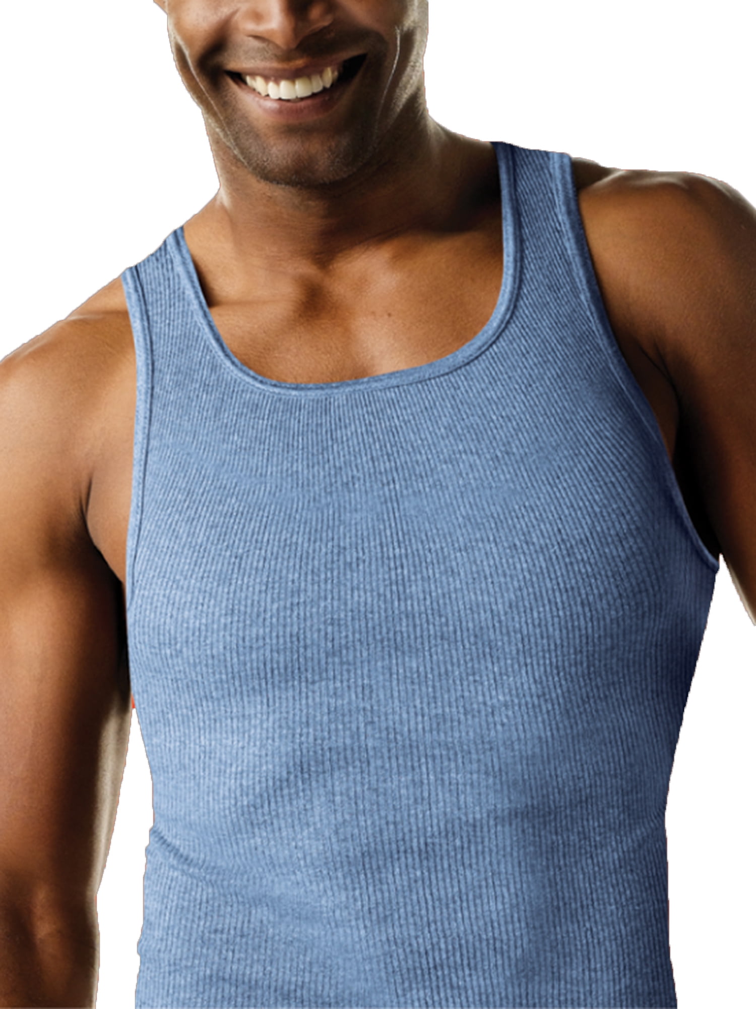 Big Men's FreshIQ ComfortSoft Dyed Tagless Tanks 4-Pack, Size 2XL ...