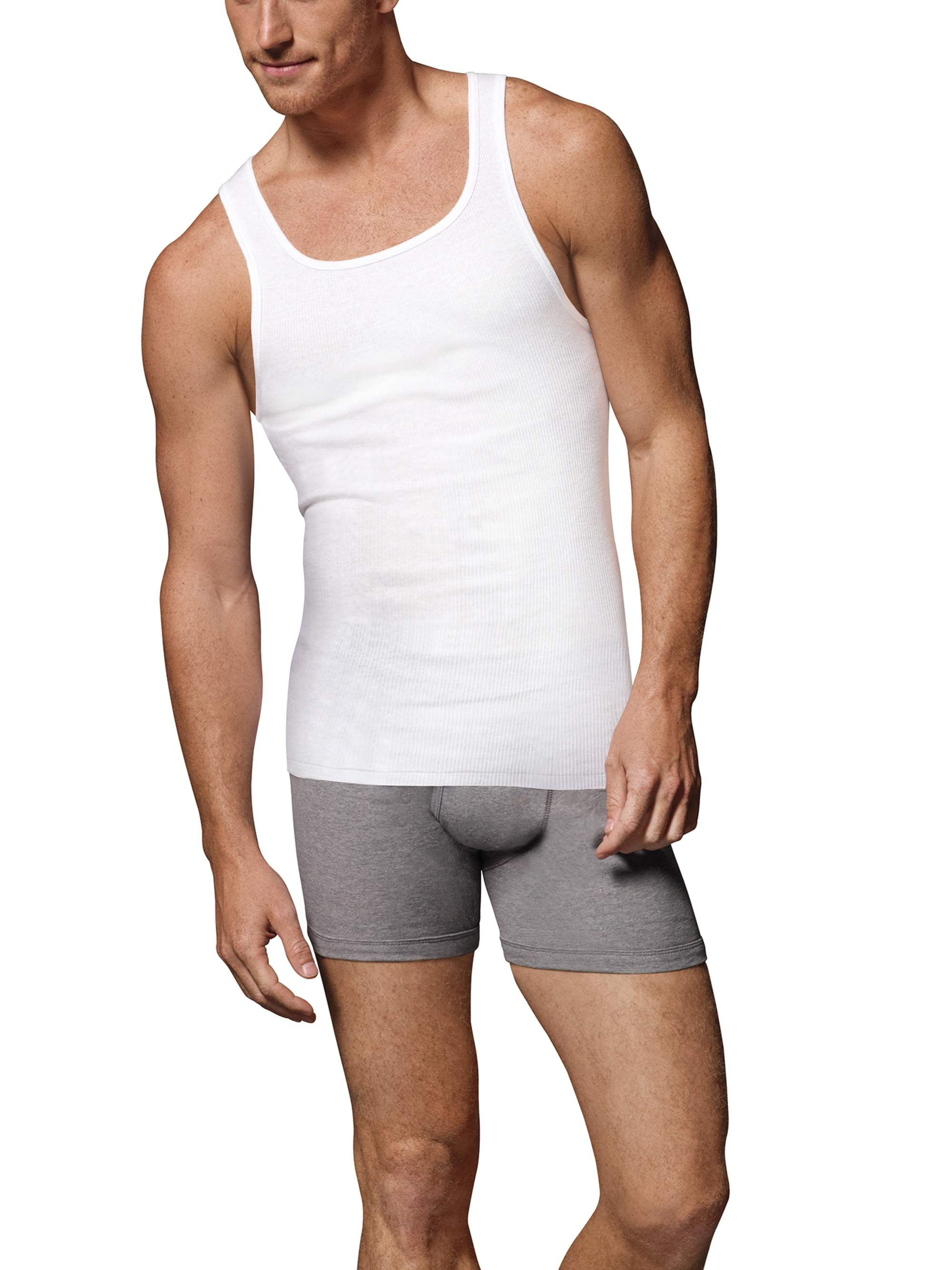 Big Men's FreshIQ ComfortSoft White Tagless Tank 5-Pack - Walmart.com