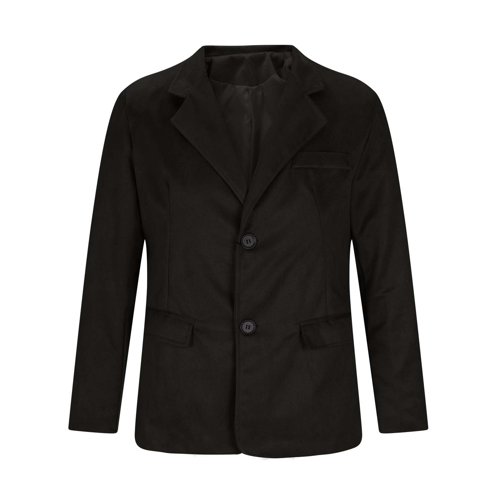 Big Men's Overcoat Western Suit Jacket Long Coat Solid Color Long ...