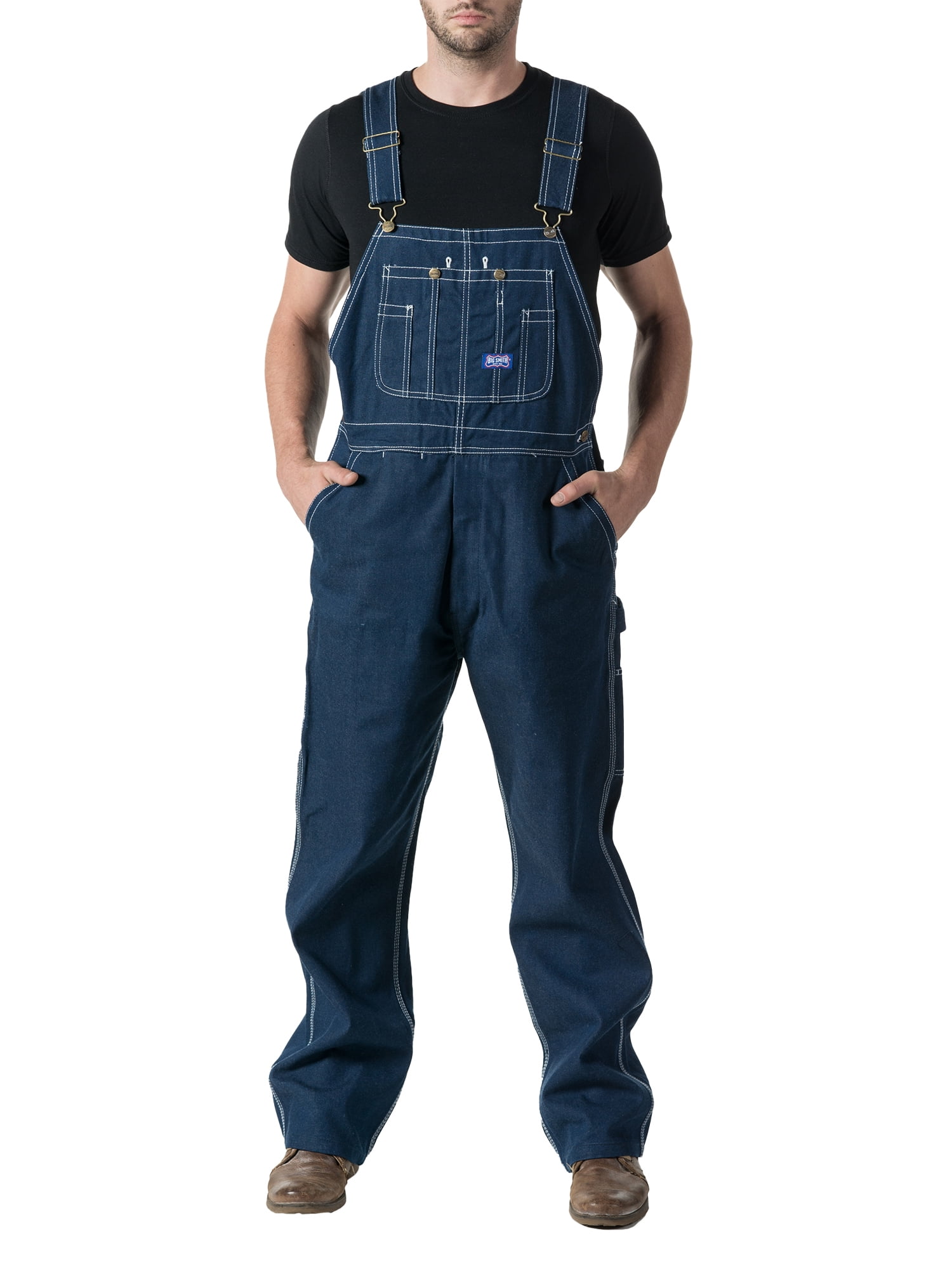Big Men's Rigid Denim Bib Overall - Walmart.com