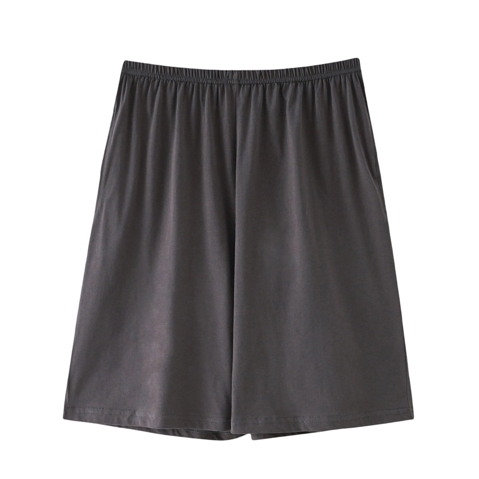 Big Mens Cotton Blend Loungewear Shorts, Elastic Waist Soft Sleep ...