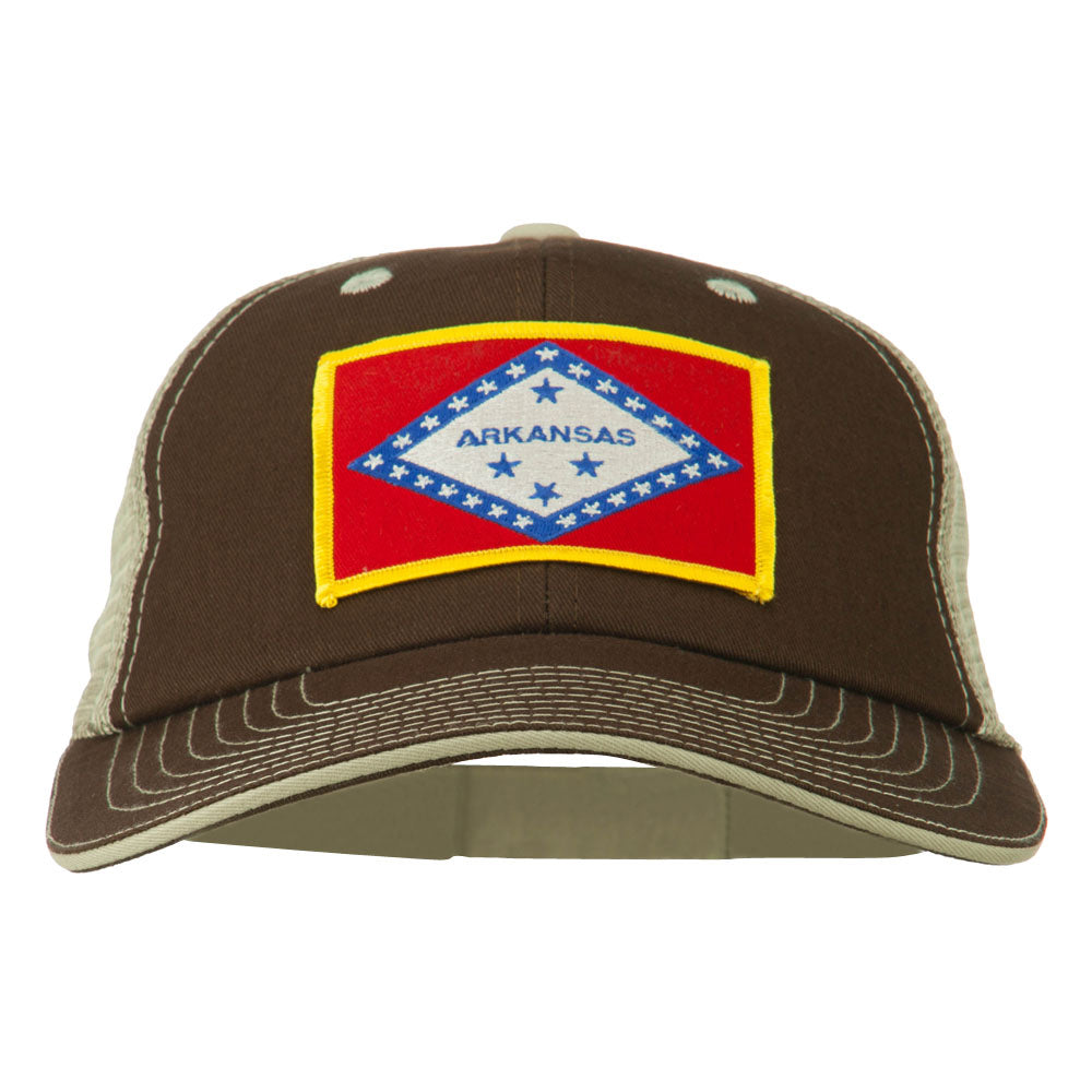 Big Mesh Arkansas Patch Cap - Brown Beige XL-3XL - Walmart.com