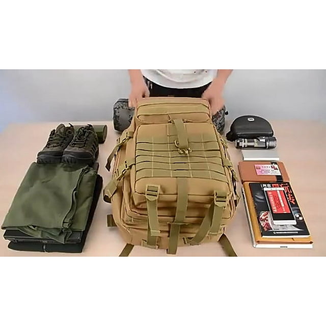 Big Military Tactical Backpack Large Army 3 Day Assault Pack Molle Bag ...