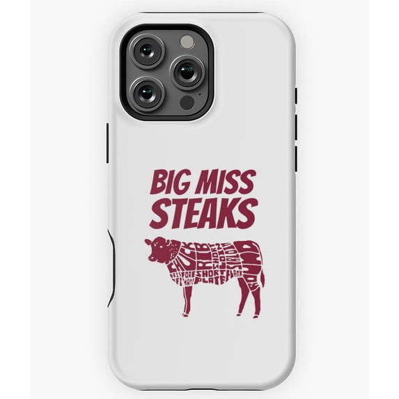 Big Miss Steak Funny Bite Me Design Phone Case for iPhone 16 15 14 13 ...