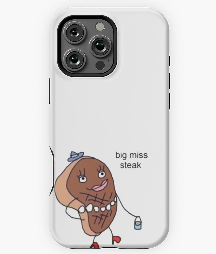 Big Miss Steak Funny Pun Foodie Gift Phone Case for iPhone 16 15 14 13 ...