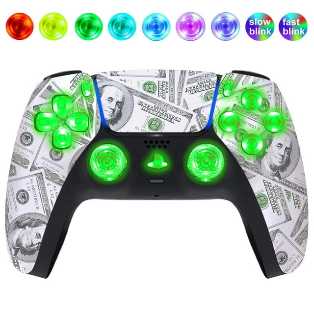 Big Money Silent Modz LED Light-Up Buttons Wireless Custom Controller ...