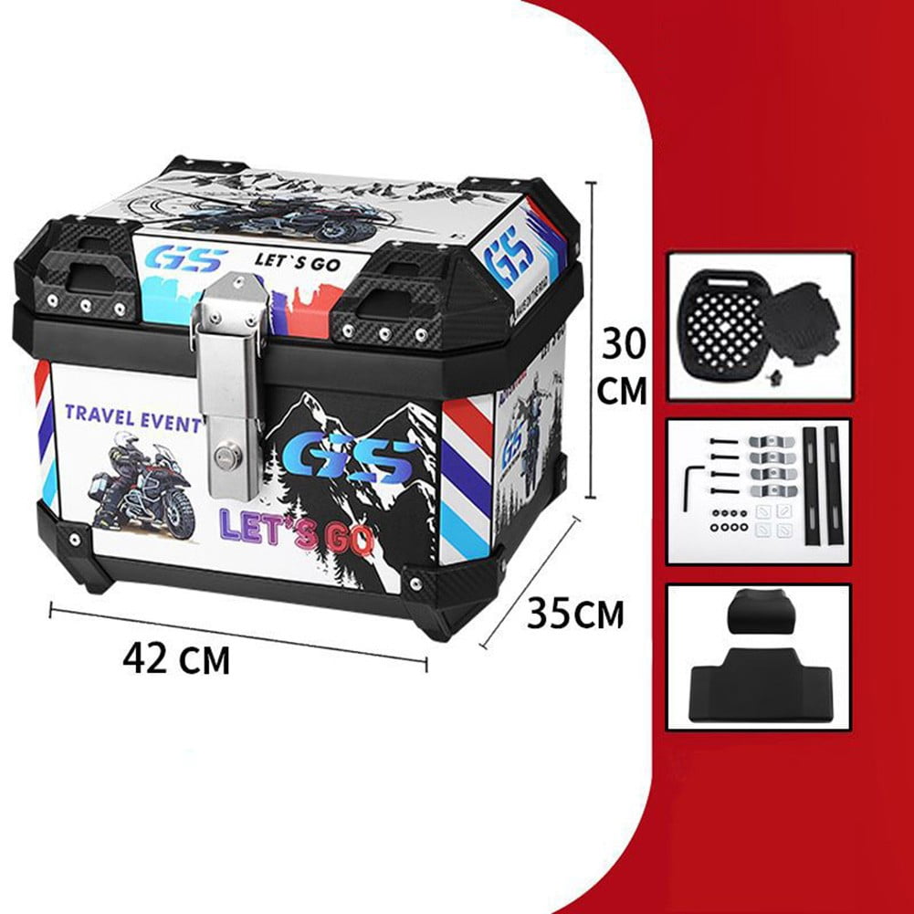 Big Motorcycle Trunk Waterproof Tail Bag 45L Rear Takeout Box ...