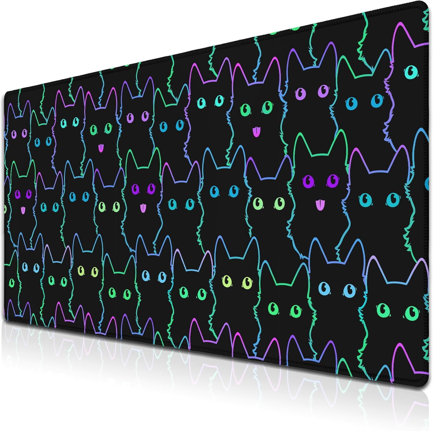 Big Mouse Pad Black Purple The Desk Pad Computer Mouse Pads Keyboard ...