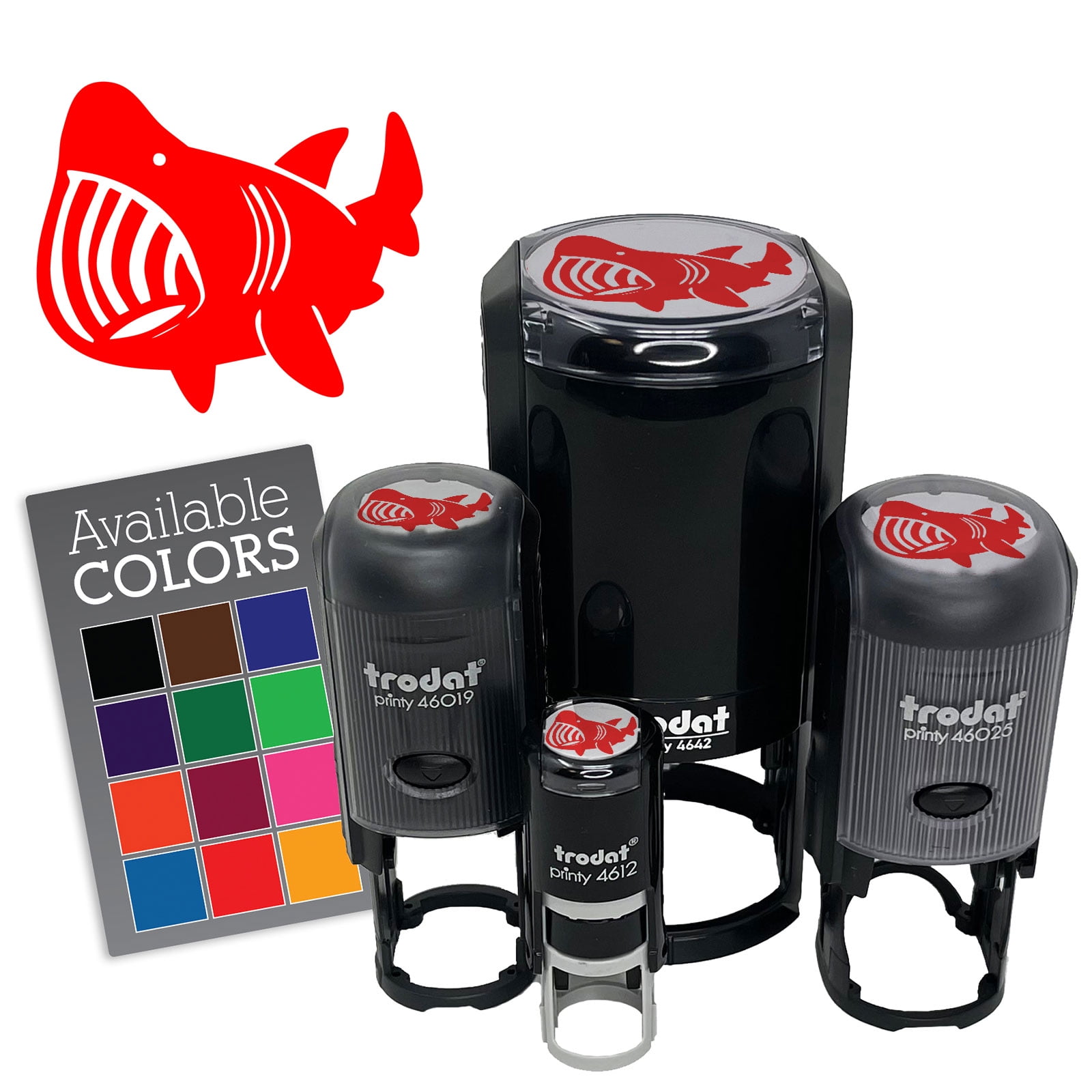 Big Mouth Basking Shark Marine Sea Creature Self-Inking Rubber Stamp ...