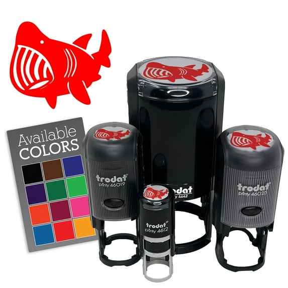 Big Mouth Basking Shark Marine Sea Creature Self-Inking Rubber Stamp ...