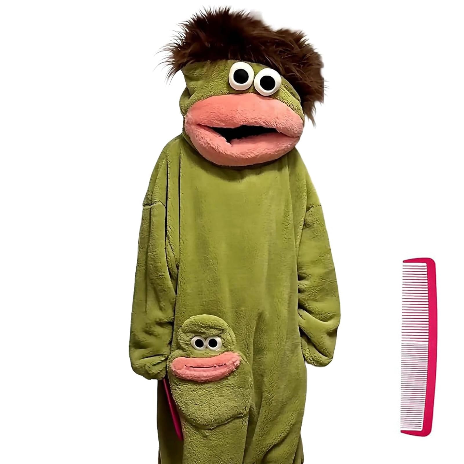 Big Mouth Onesie, The Goofy Onesie, Funny Green Monster Hooded Fleece ...
