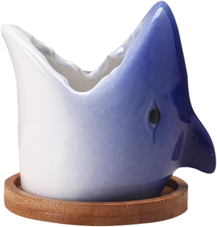 Big Mouth Shark Planter, Aquarium Plant Pot Outdoor, Hanging Pot Plants ...