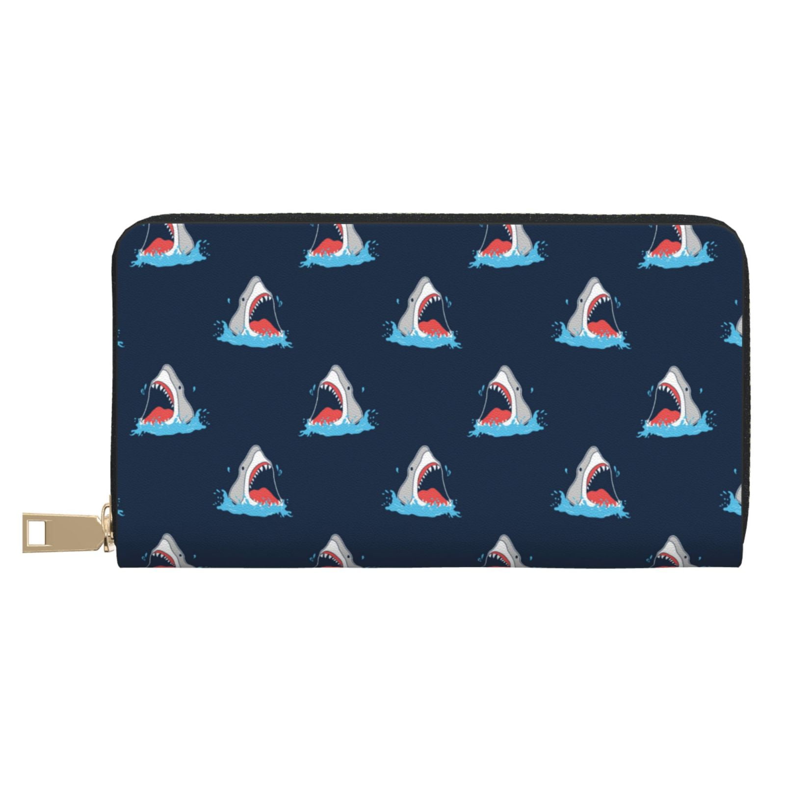 Big Mouth Shark Wallet Women, Leather Bifold Multi Card Wallet, Women's ...