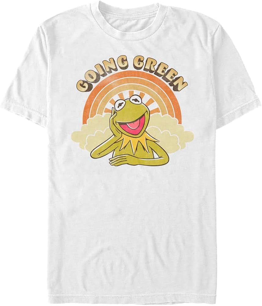 Big Muppets Green Kermit Mens Tops Short Sleeve Tee Shirt, Size S, Tee ...