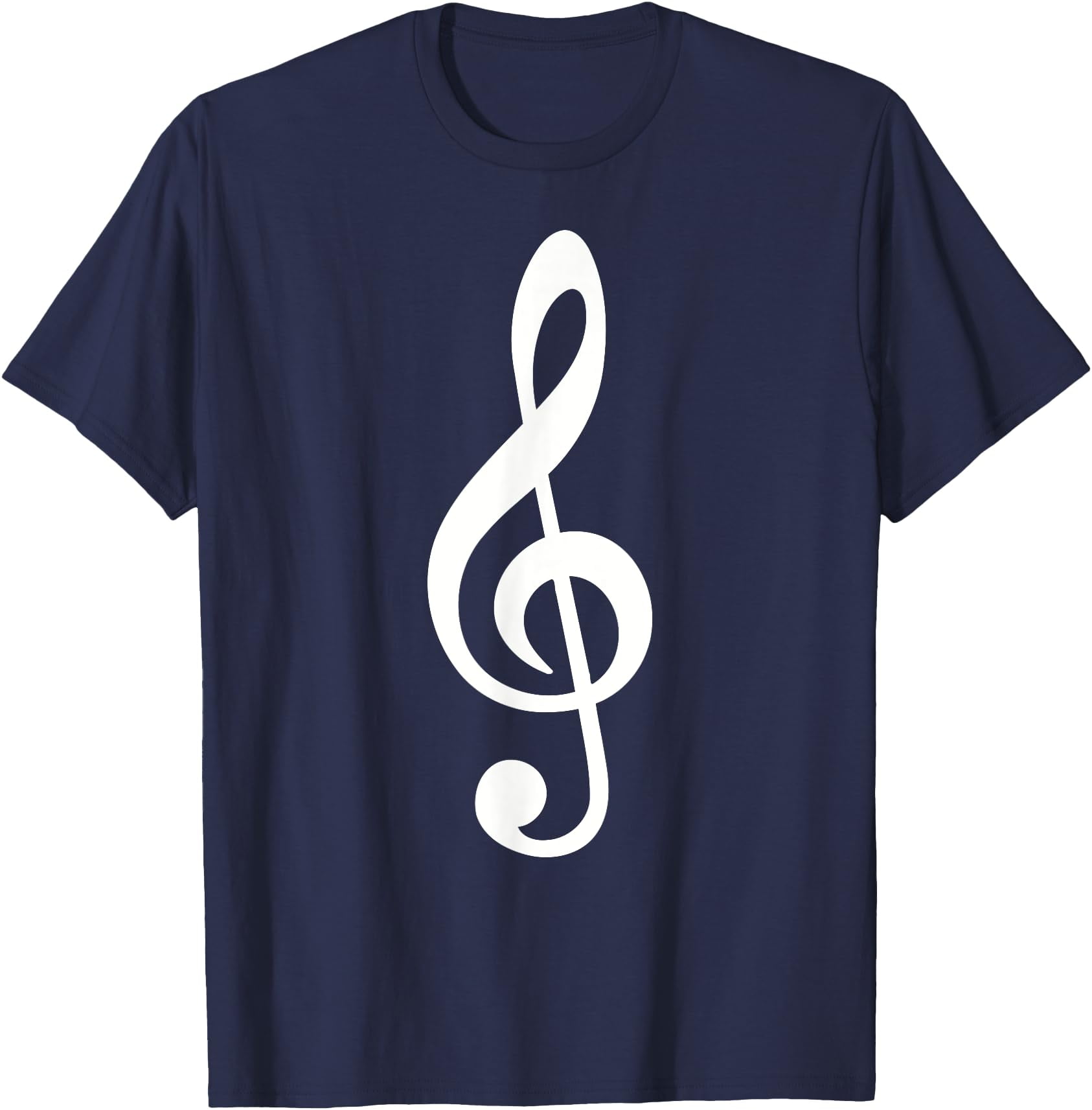 Big Music Note Clef Softstyle Unisex T-Shirt,Navy Color,Size YXL ...