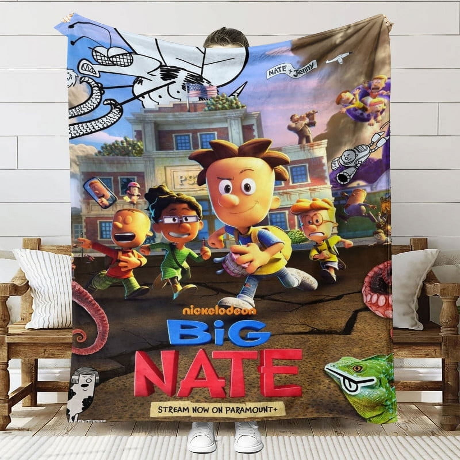Big Nate Throw Blanket Gifts for Fans Lover Girls Boys Women Present ...