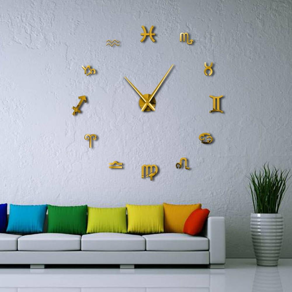 Big Needles DIY Wall Clock Frameless Large Wall Clocks Modern Design ...