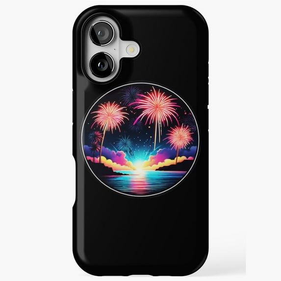 Big Neon Show Hawaii Orchids Design iPhone Case 17 to 11 Pro Max ...