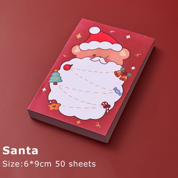 Big Notes 50 Pieces Funny Christmas Notepads, Santa Notepads Christmas ...