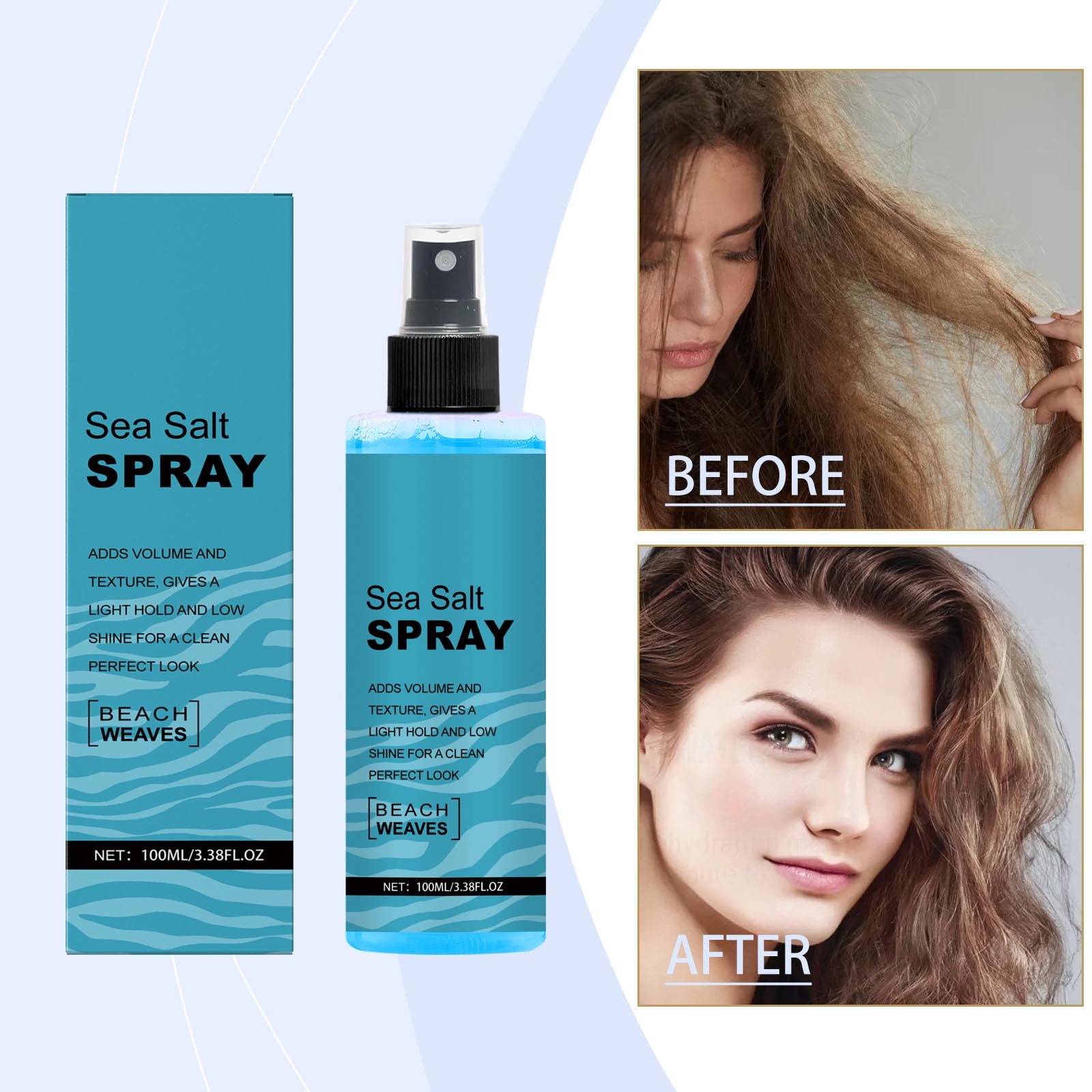 Big Offers, Sea Spray Hair Styling Gel, Water-Based Wax, Lightweight ...