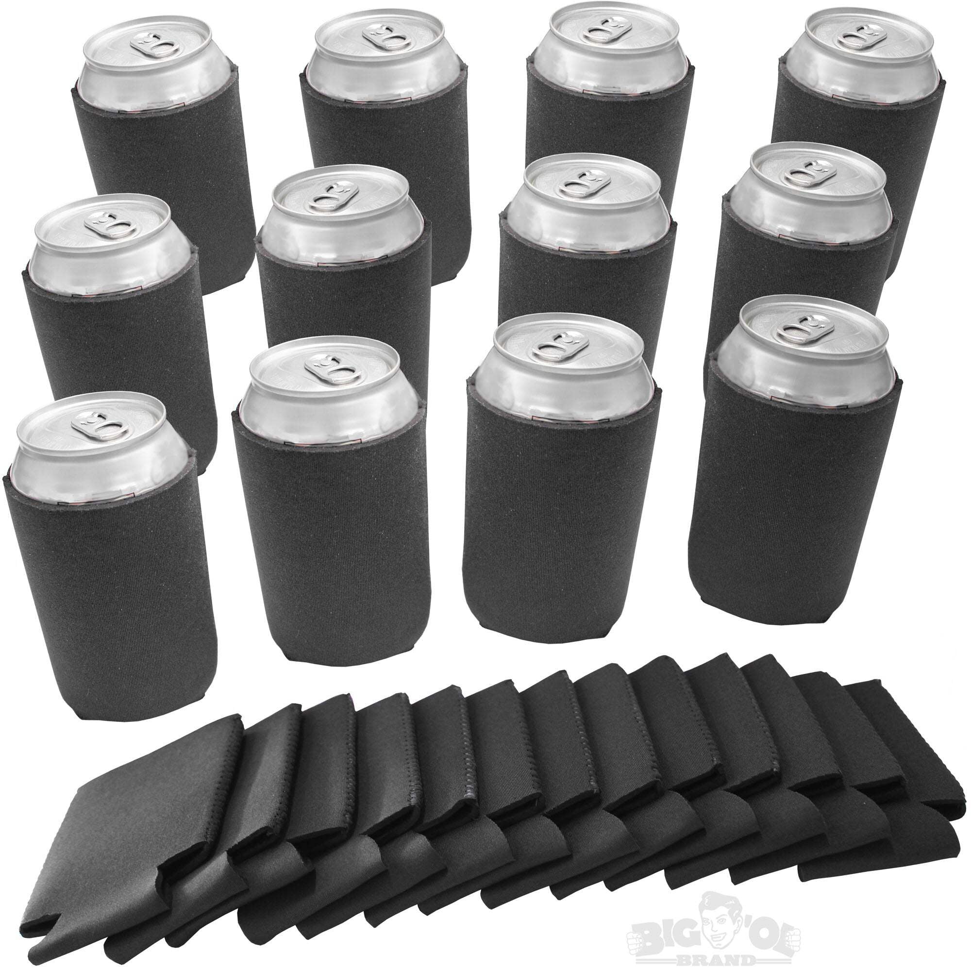 Big Ol' Neoprene Reversible Can Cooler 25 Pack Black - Walmart.com