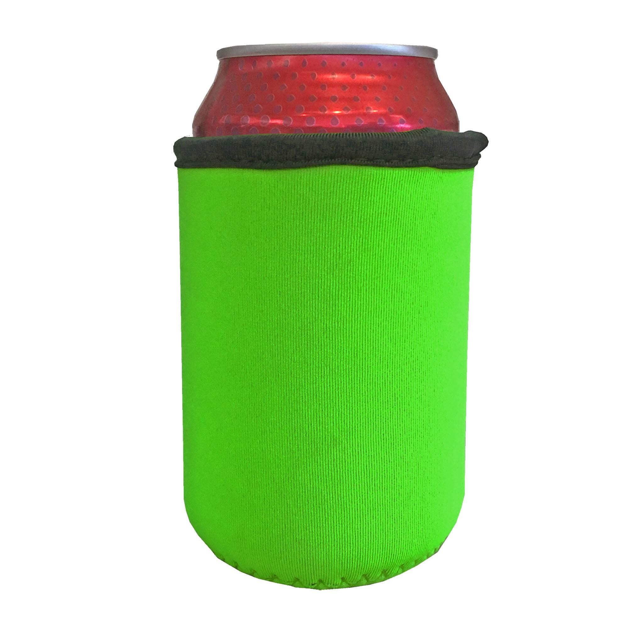 Big Ol' Thick Neoprene Can Cooler Beverage Insulator Neon Green ...