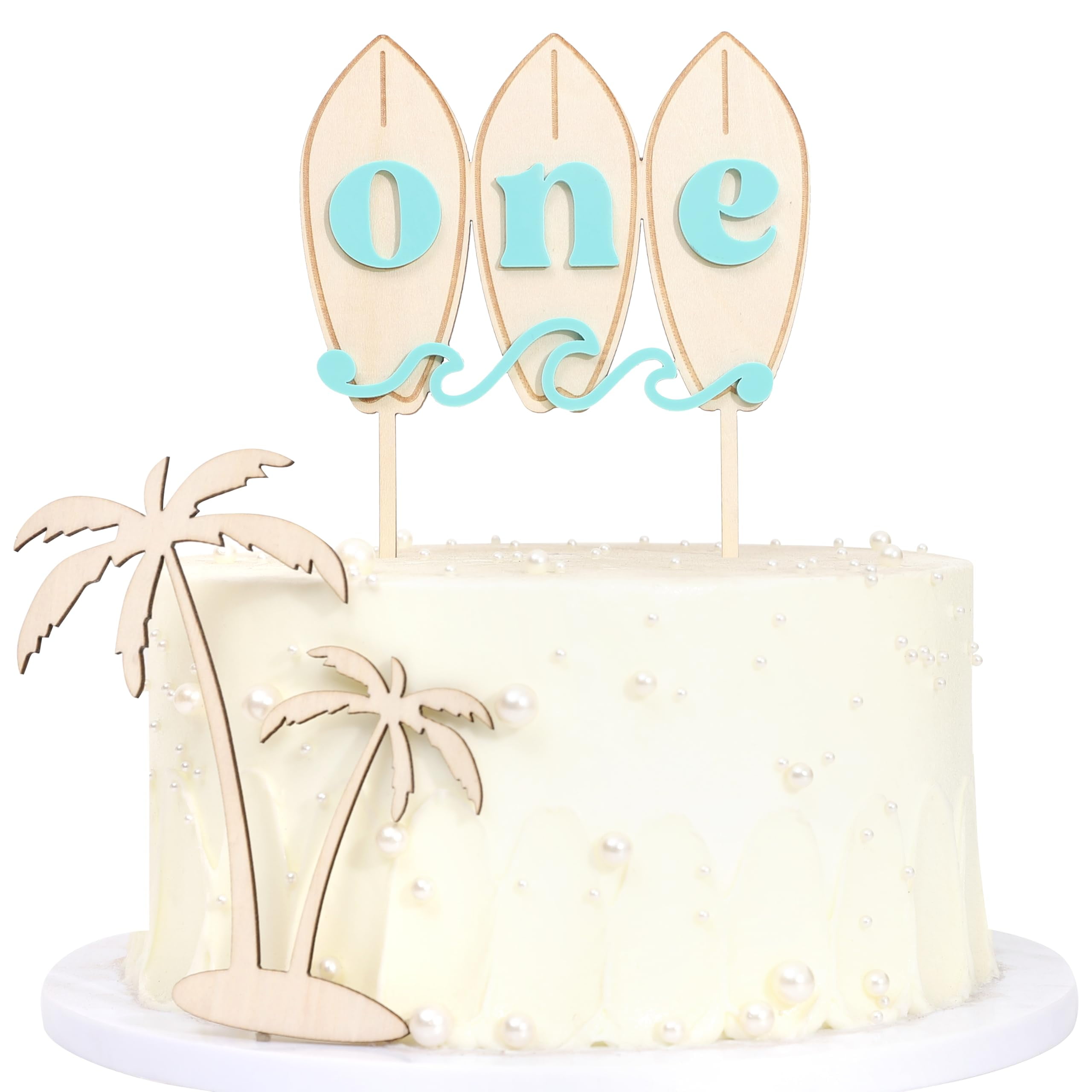 Big One WaveEGSC Surf Wood Cake Topper - Surfboard Birthday Cake ...