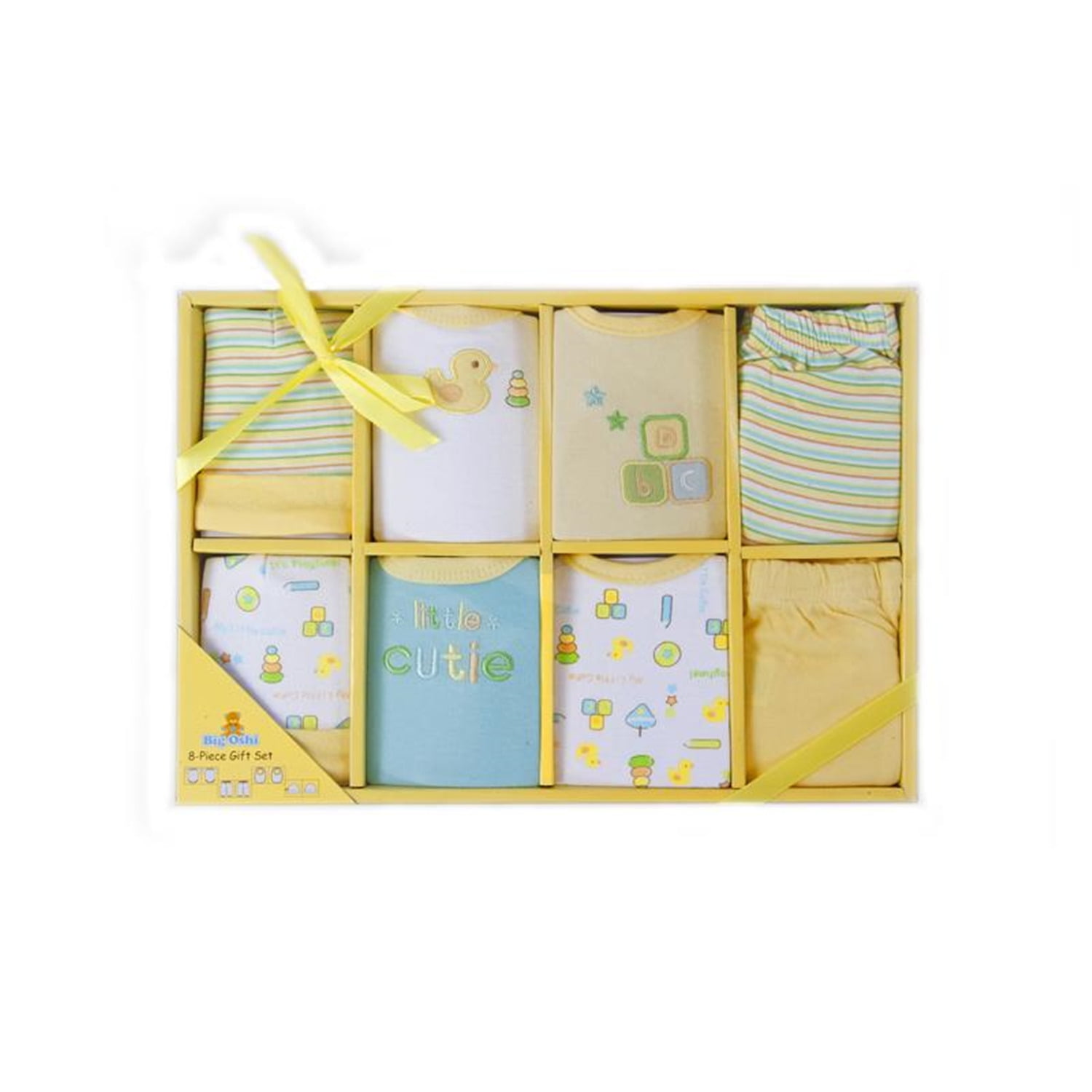 Big Oshi Unisex Baby 8-Piece Layette Set - yellow, 0 - 6 months ...
