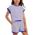 Big Outfits For Girls Casual Two Piece Loose Side Opening Shirt And ...