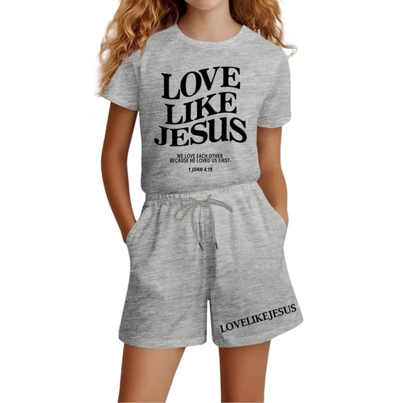 Big Outfits For Girls Children Kids Casual Short Sleeve For Tee Shirts ...