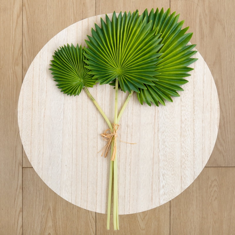 Big Palm Fan Leave Bundle PU Fake Plants Turtle Tropical Leaves ...