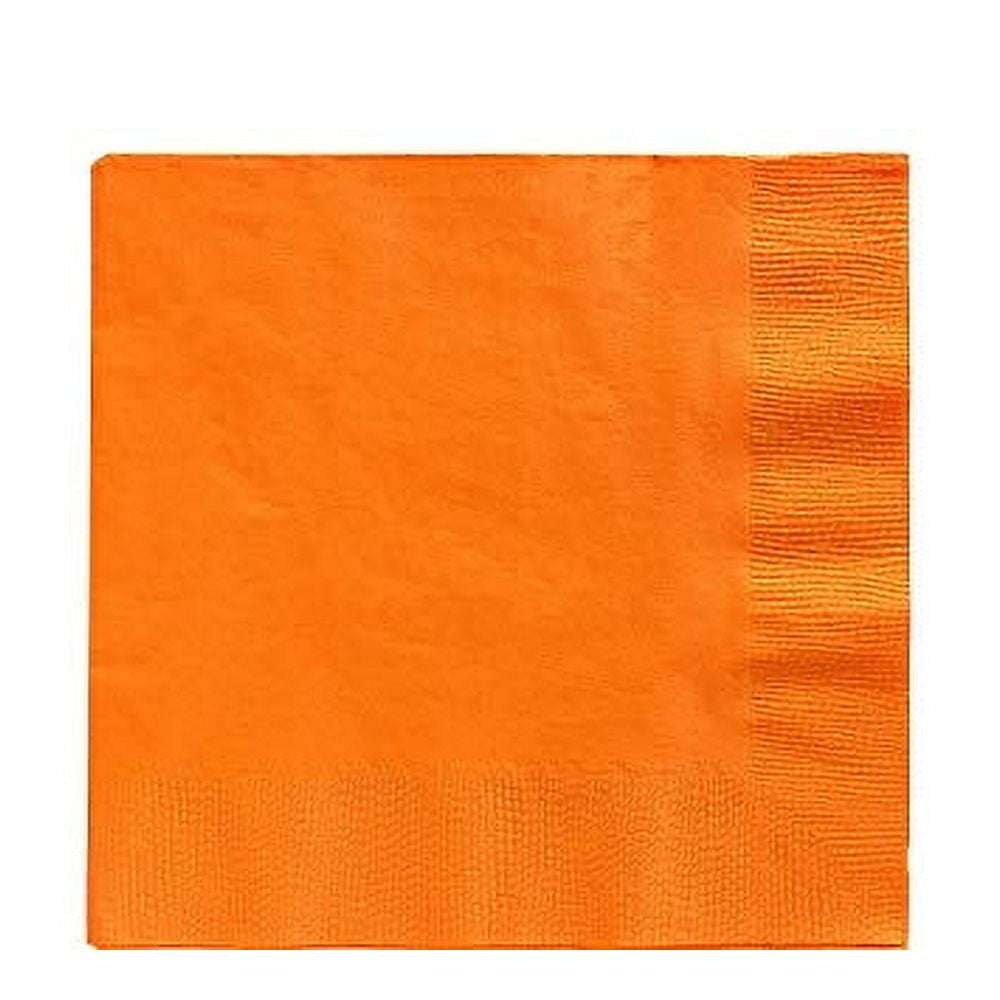 Big Party Pack Orange Peel Beverage Napkins - 5" x 5" Pack of 100 ...
