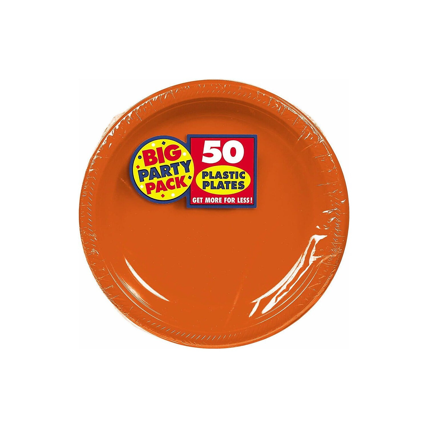 Orange Peel Big Party Pack 7" Plastic Plate 50 ct - Walmart.com