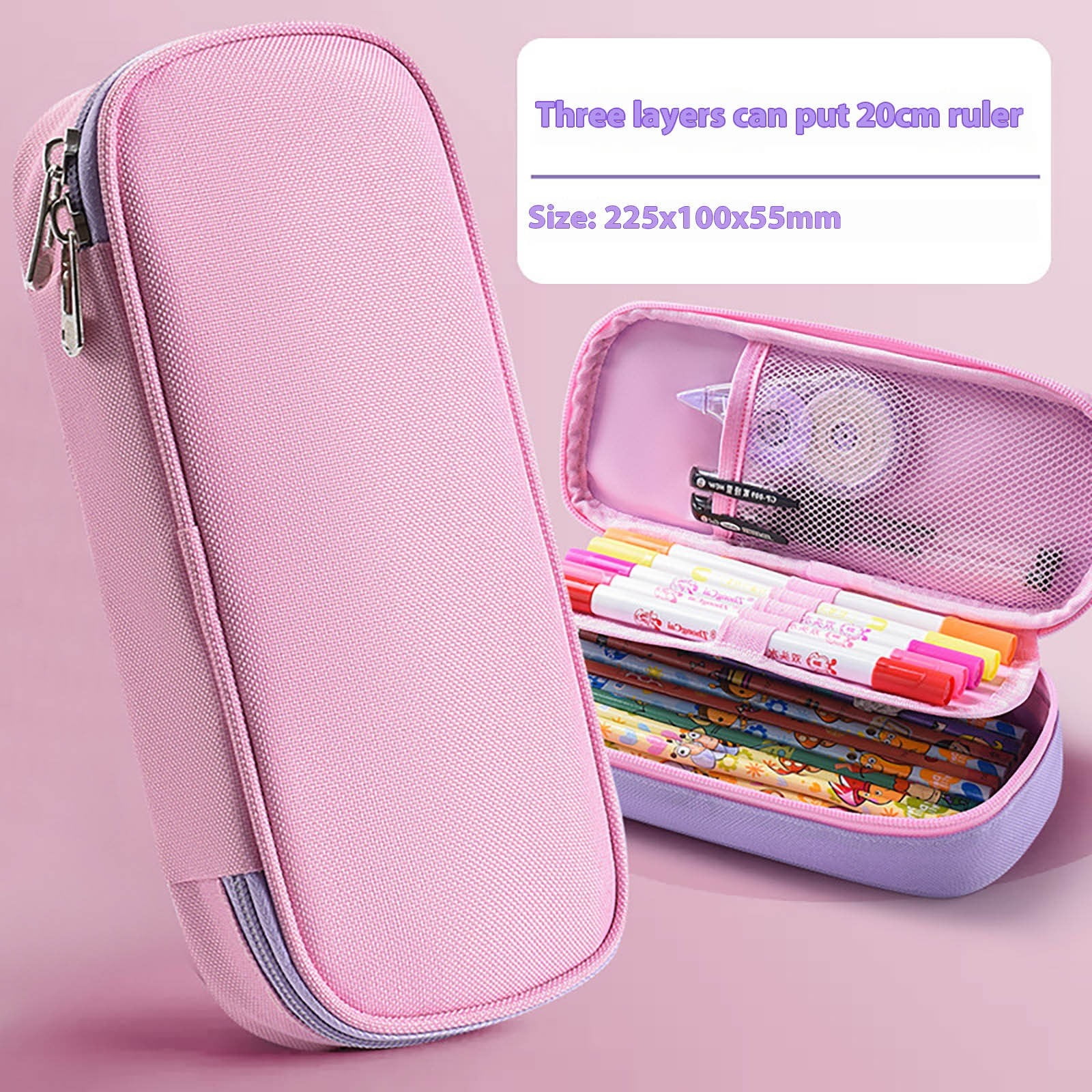 Big Pencil Case,Purecolor Large Capacity Pencil Case Multifunctional ...
