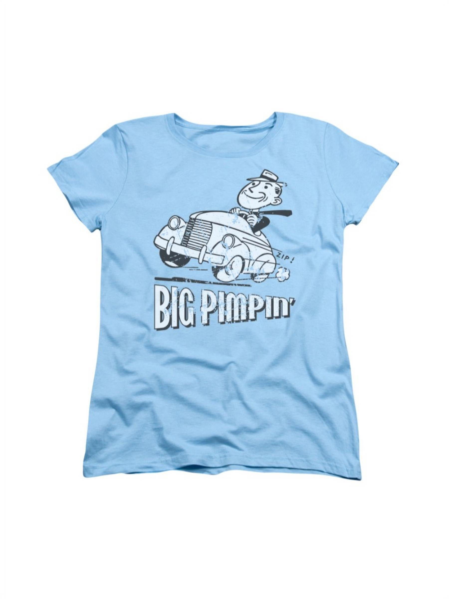 big pimpin' distressed vintage funny cartoon women's t-shirt - Walmart.com