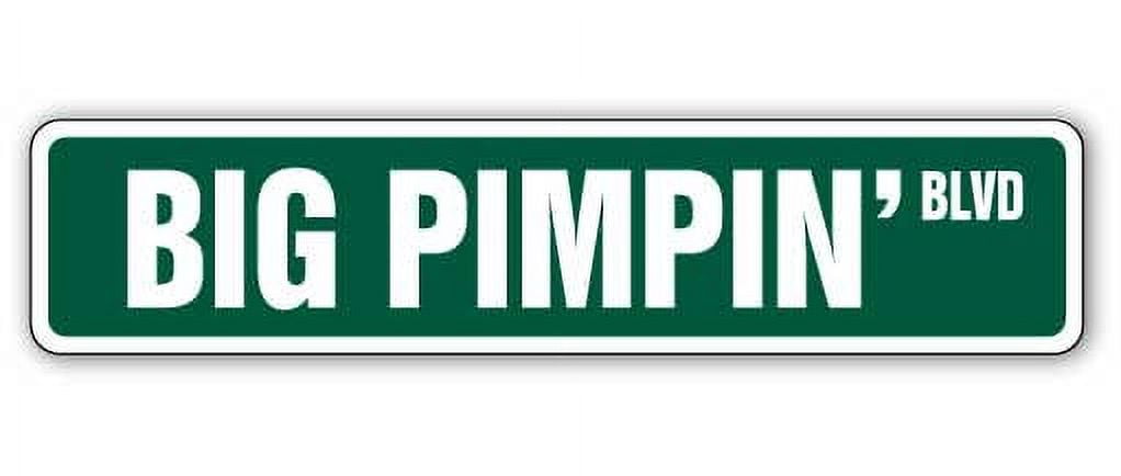 Big Pimpin Street [3 Pack] of Vinyl Decal Stickers | 1.5" X 7" | Indoor ...