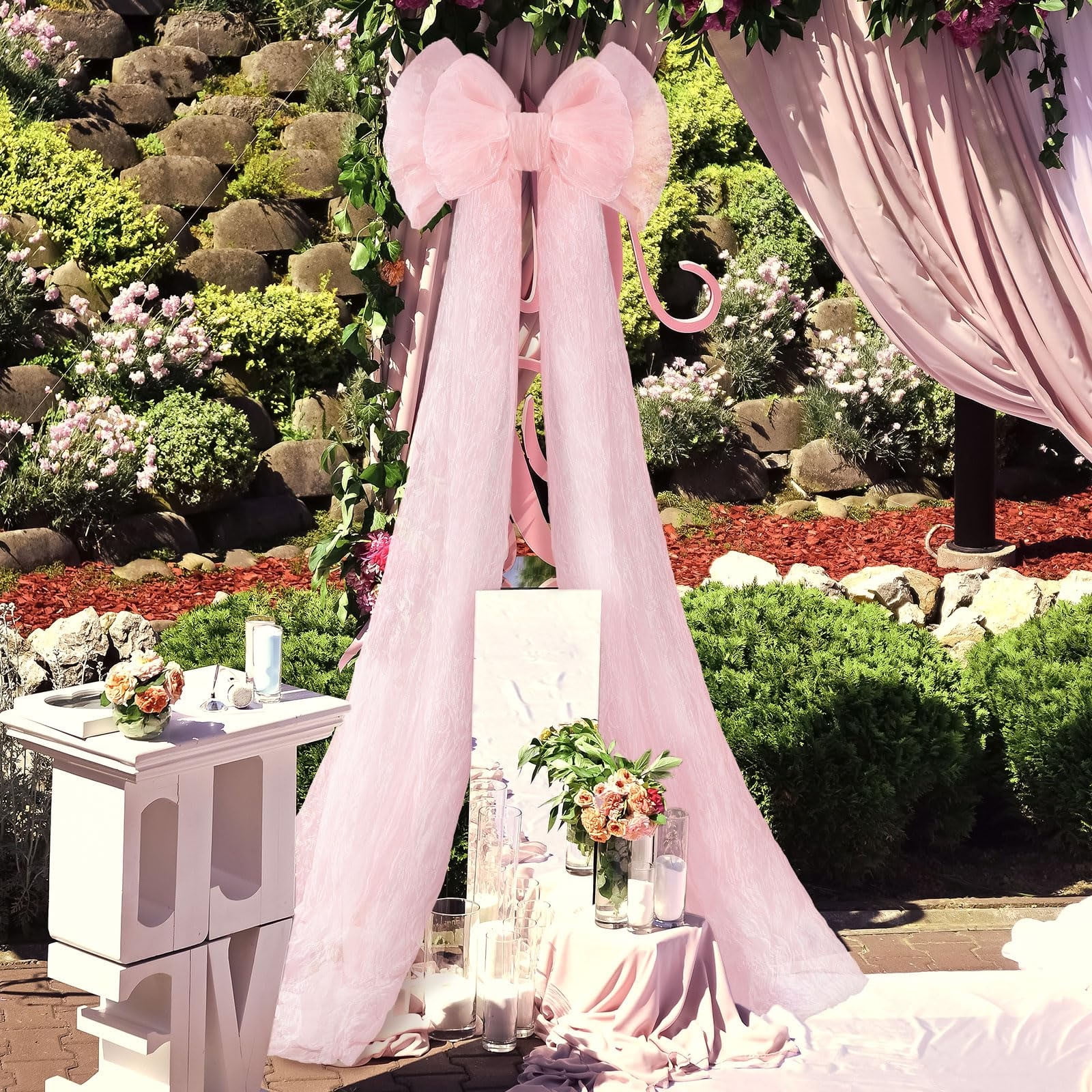 Big Pink Bow Decor Christmas Decorations Giant Bow Wall Decor for Room ...