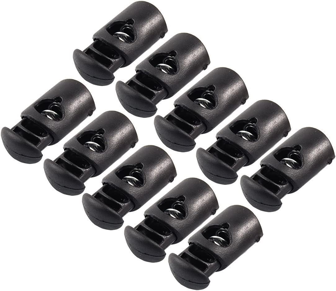 Big Plastic Spring Stop Toggle Cord Locks End 10 Pcs Black - Walmart.com