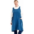 Big Plus Size Aprons for Women with Pockets Cotton Linen Baking Kitchen ...