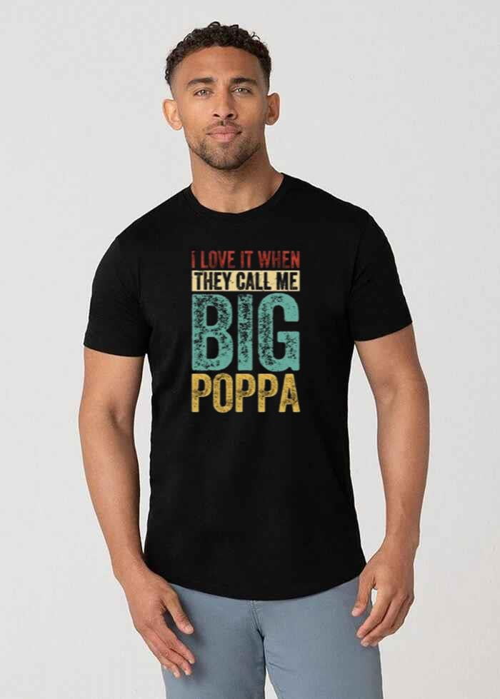 Big Poppa Funny Grandpa Retro Papa Gift Fathers Day New Daddy Shirt unisex up to 5XL - Walmart.com