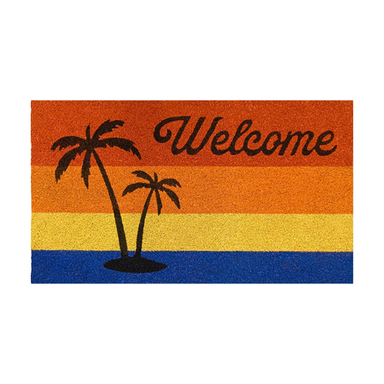 Big Promotion Hello Summer Welcome Mat Decor Summer Door Mat Outdoor ...