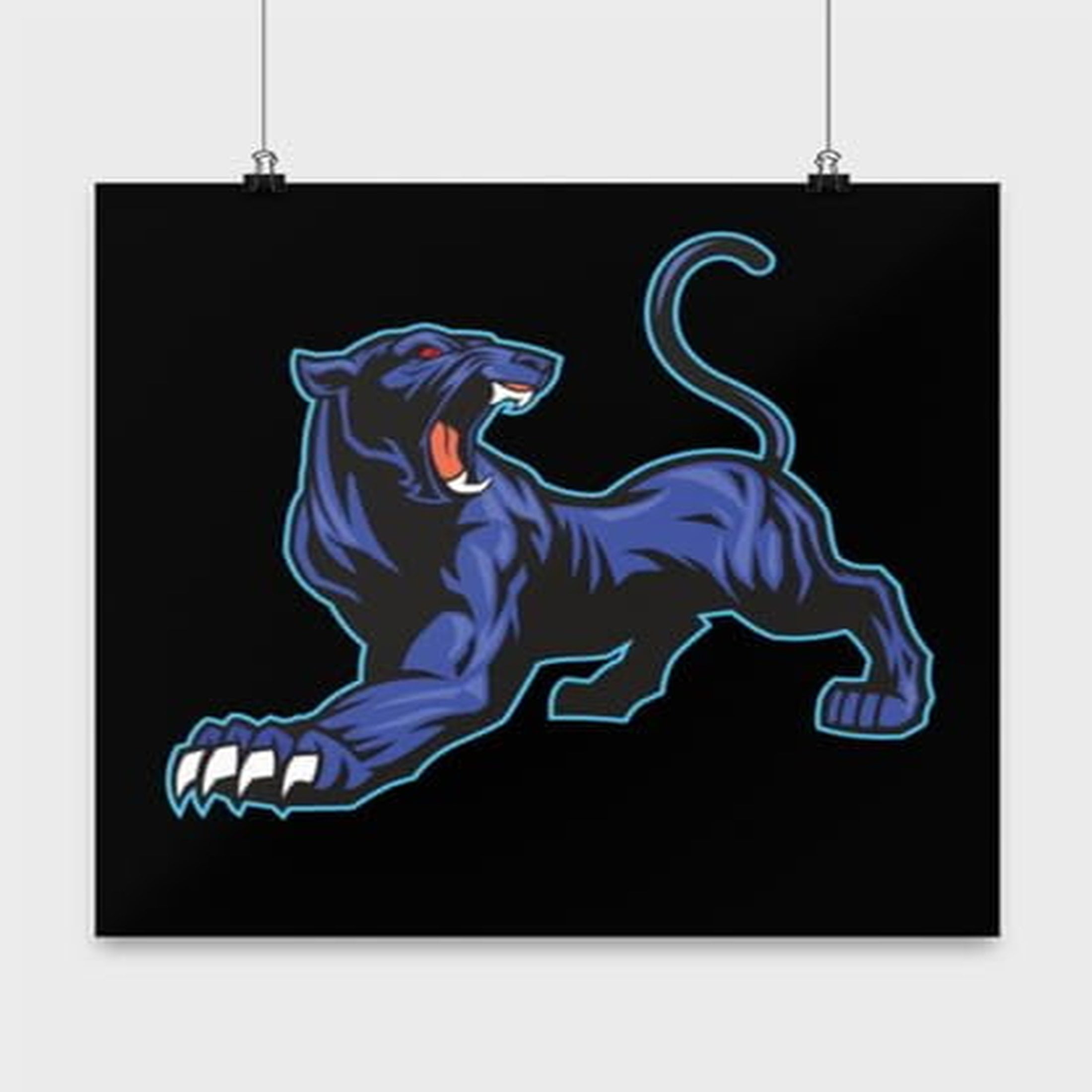 Big Puma Wall Art - Animal Lover Decor - 13x13 Poster Print - Modern ...