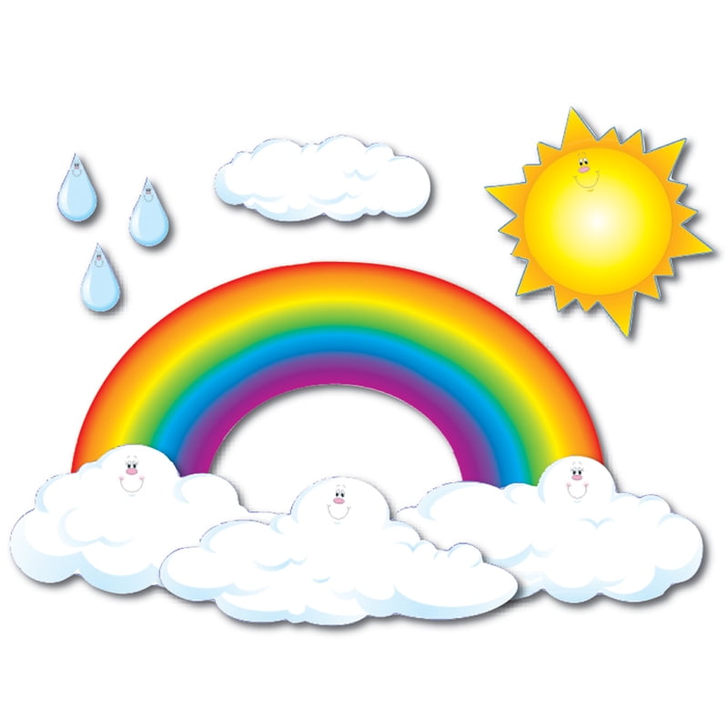 Big Rainbow Bulletin Board Set - Walmart.com
