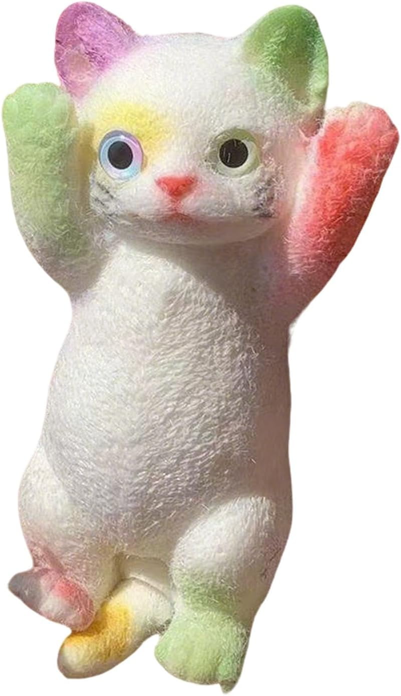 Big Realistic Cat Squishy Toys,Chubby Fluffy Cat Squishies Toys,Cute ...