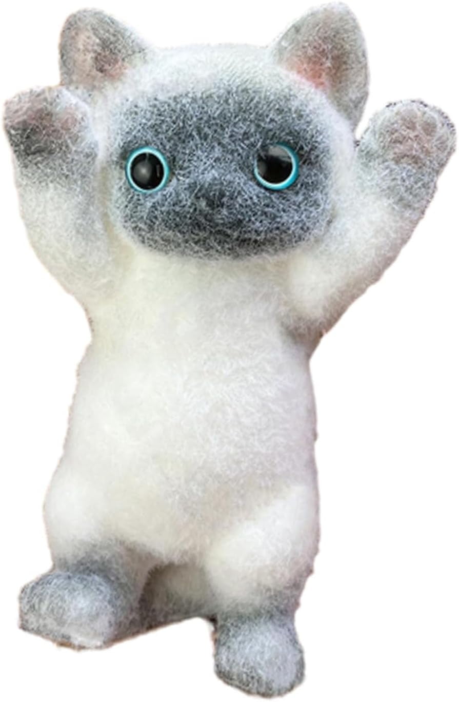 Big Realistic Cat Squishy Toys,Chubby Fluffy Cat Squishies Toys,Cute ...