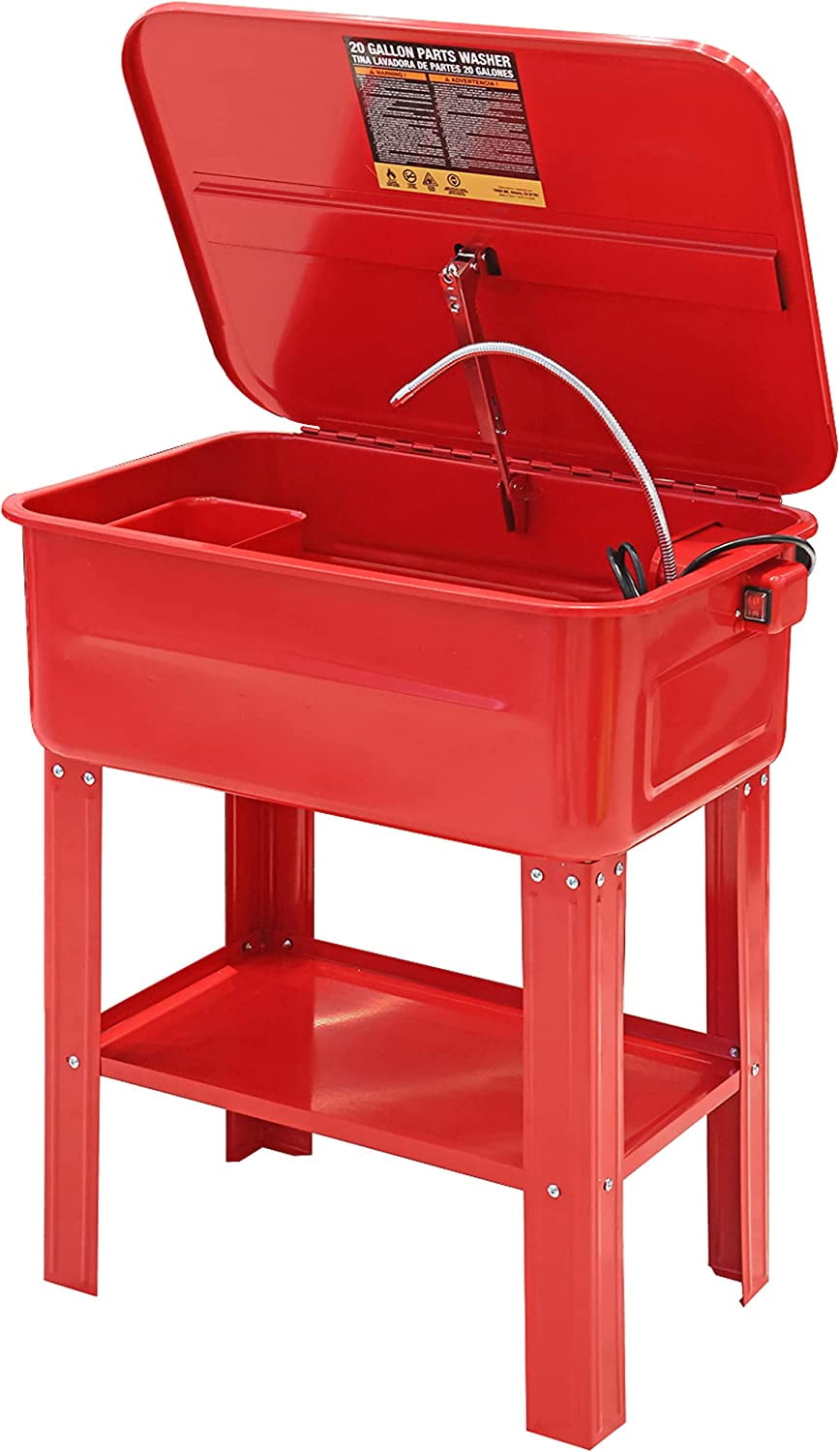 Big Red 20 Gallon Electric Automotive Parts Washer Cleaner, High ...