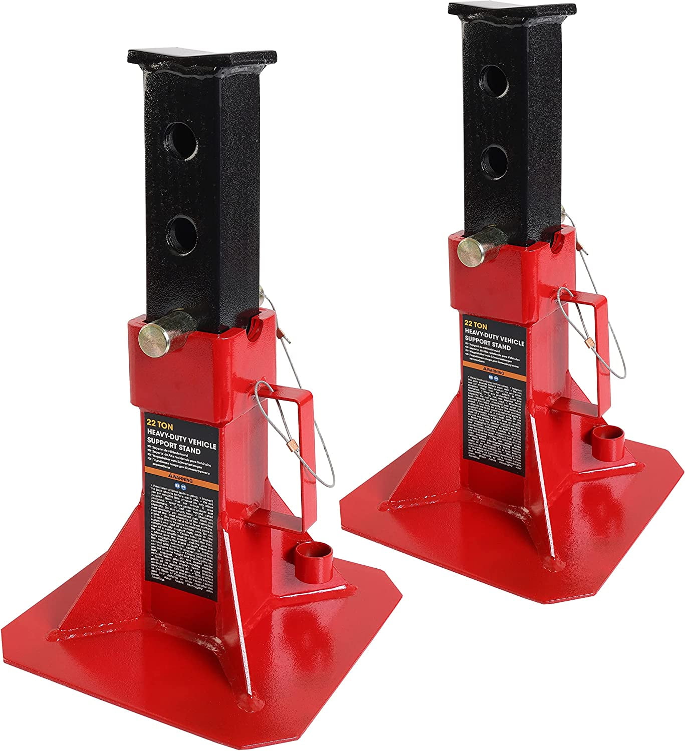 Big Red 22 Ton Heavy Duty Professional Car Jack Stand with Lock Pin for ...