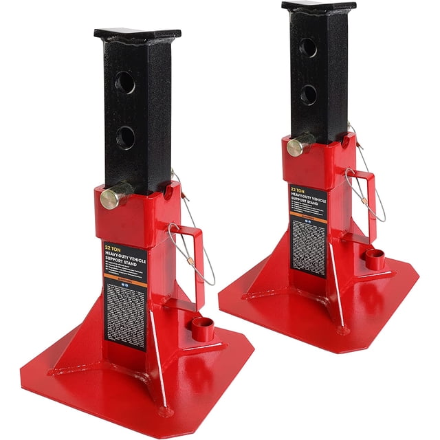 Big Red 22 Ton Heavy Duty Professional Car Jack Stand with Lock Pin for ...