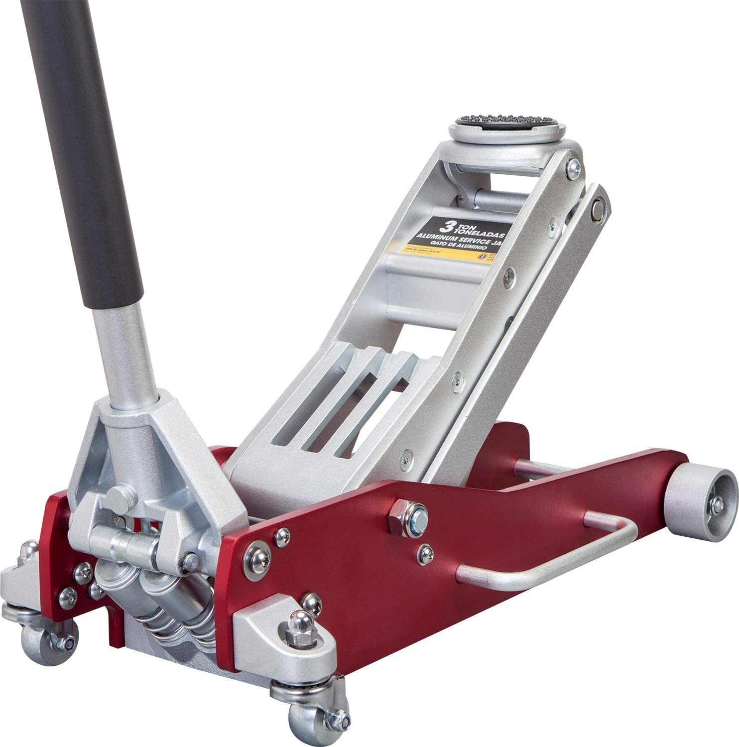 JEGS 80077 Professional Low-Profile Aluminum Floor Jack 3-Ton Low ...
