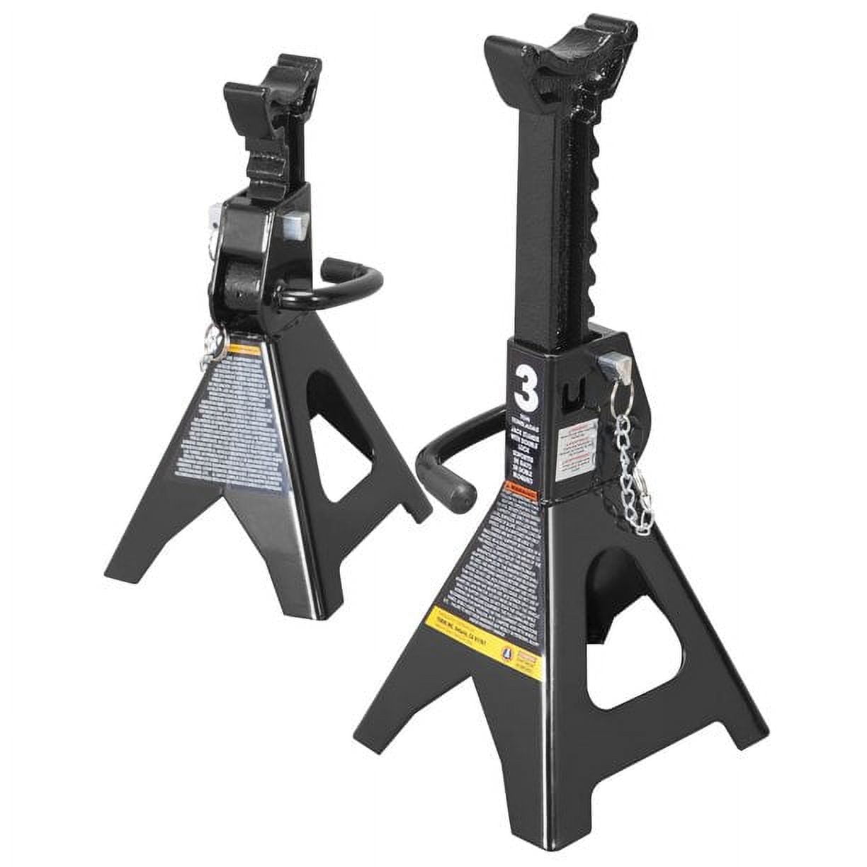 Torin 3 Ton Steel Jack Stands for Small Auto Vehicle, Double Locking ...